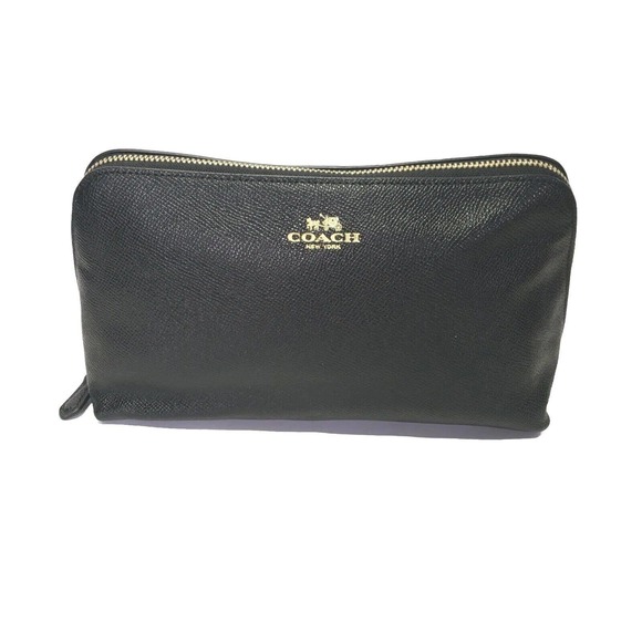 Coach | Bags | Coach Cosmetic Makeup Holder Case Leather Crossgrain ...